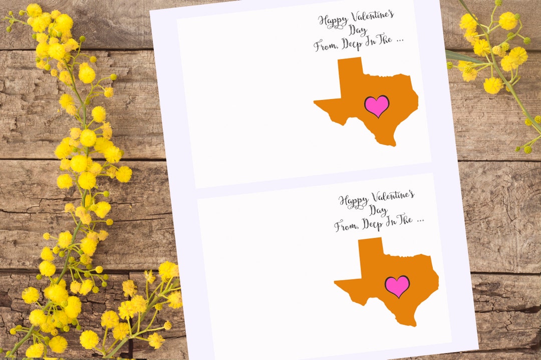 Happy Valentine's Day Card From Deep in the Heart of Texas