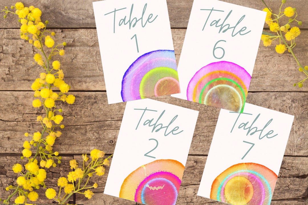 Printable Wedding/birthday/party Table Numbers, Editable Template, 5x7 ...