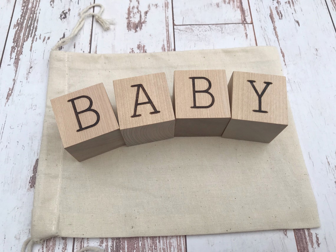 Baby Wooden Blocks Pregnancy Announcement Baby Photo Props - Etsy