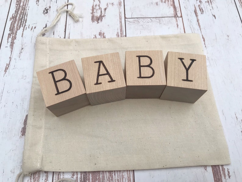 Baby Wooden Blocks Pregnancy Announcement Baby Photo Props - Etsy