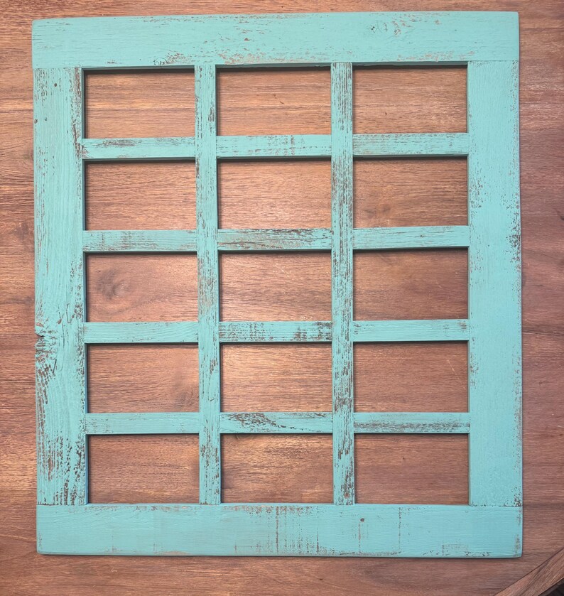Reclaimed Wood Photo Collage Frame: Distressed Farmhouse Display, Holds ...