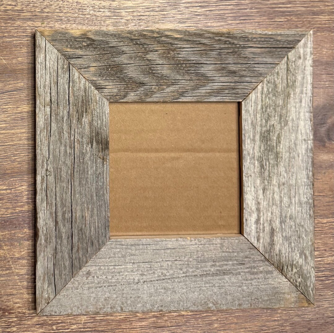 Handmade Reclaimed Barn Wood Picture Frame: 5x5 Rustic Decor - Etsy
