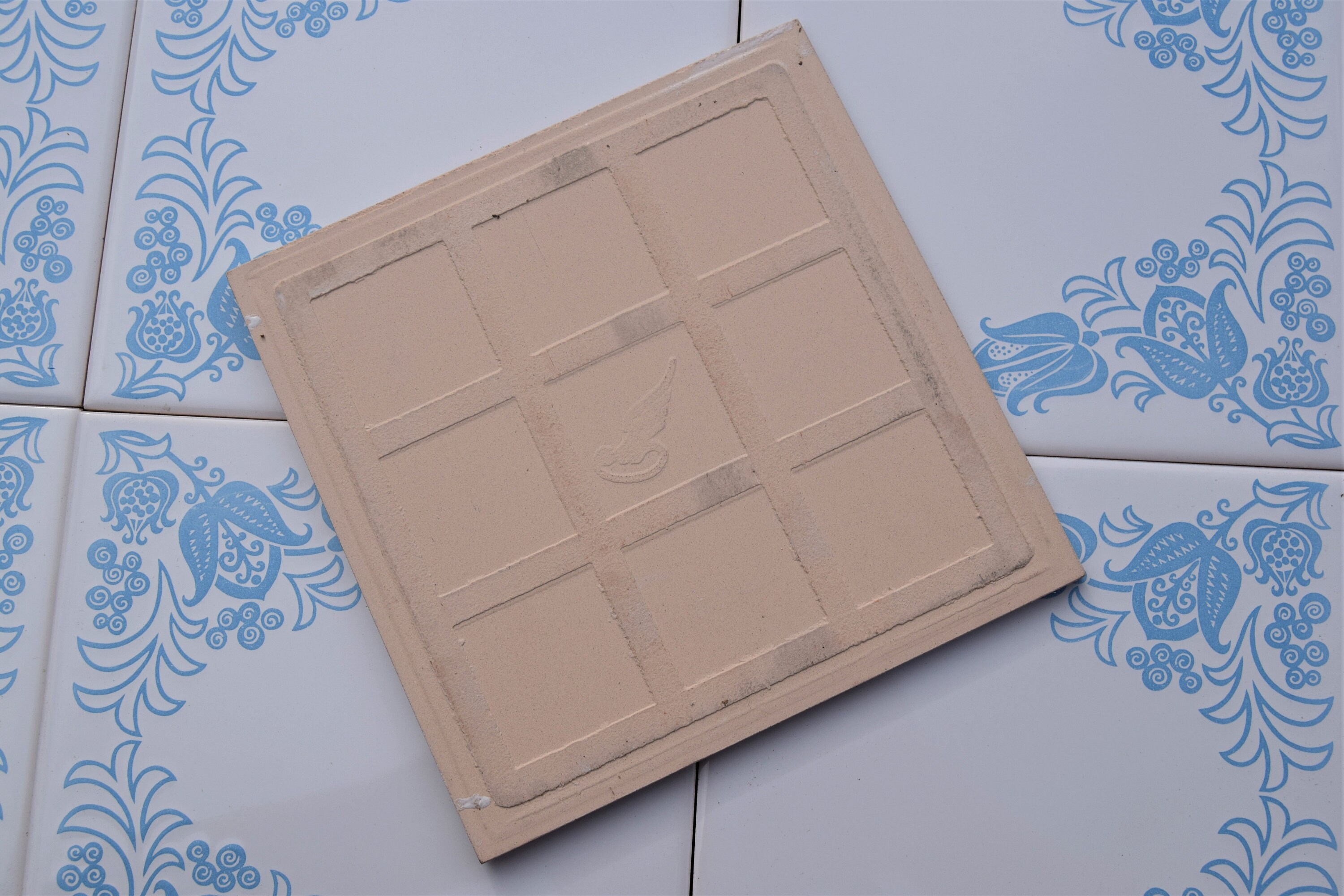 Vintage Ceramic Wall Tiles of New Old Stock / Set of 4 Tiles / Floral ...