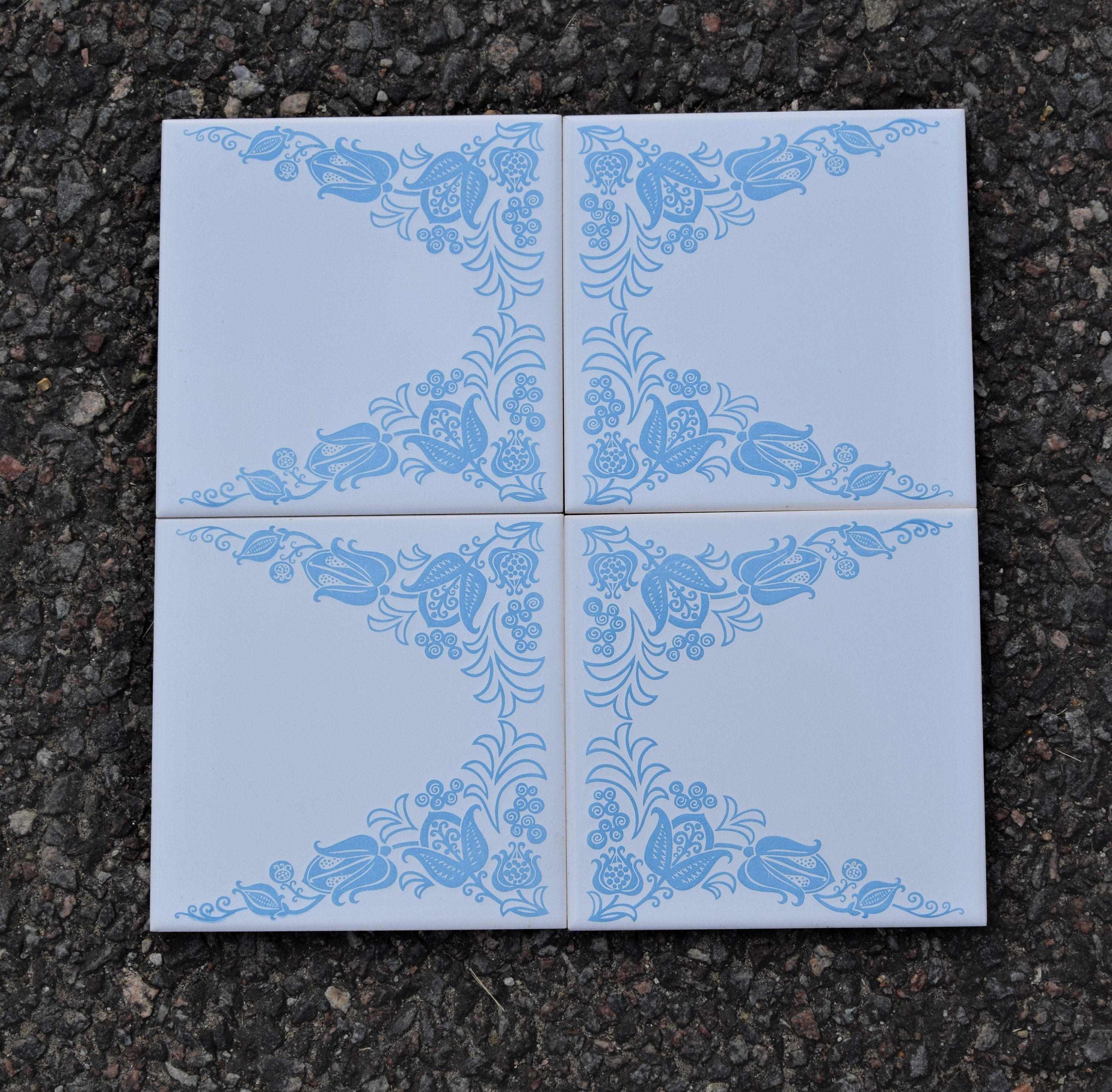 Vintage Ceramic Wall Tiles of New Old Stock / Set of 4 Tiles / - Etsy ...