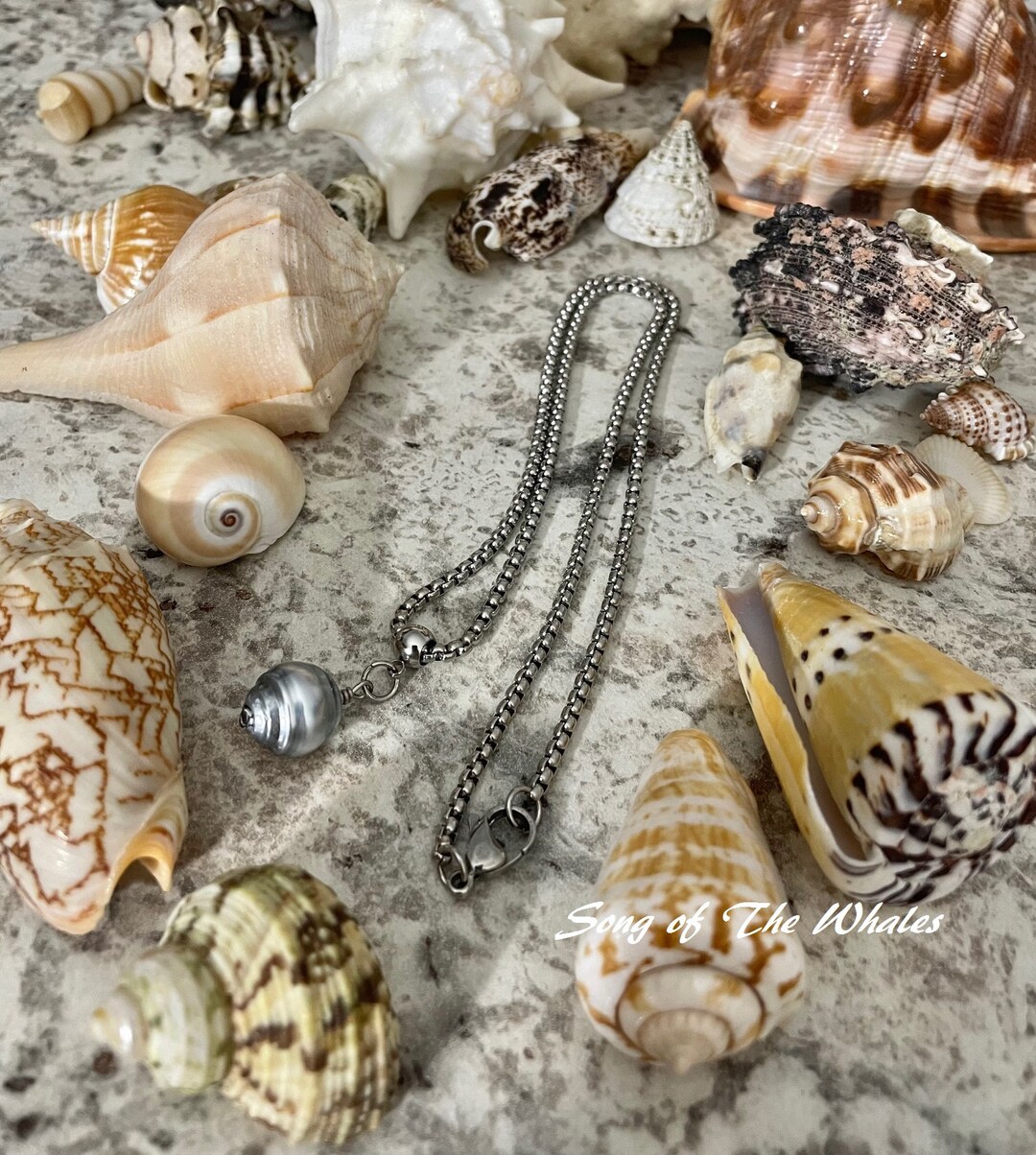 Men's Tahitian Pearl Necklace 18 or 20, AAA Silver Drop Tahitian Pearl ...