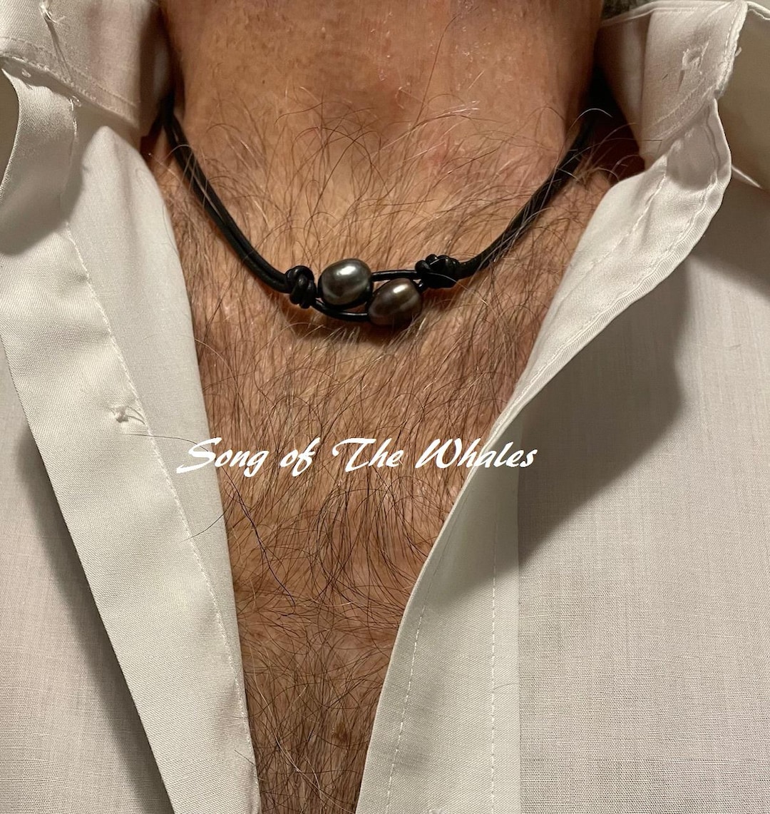 Men's Pearl Necklace 19 1/2", Men's Pearl Jewelry, Pearl's for Men ...