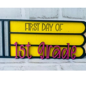 LASER SVG - Pencil Sign, Teacher Gift, First Day of School Sign, School ...