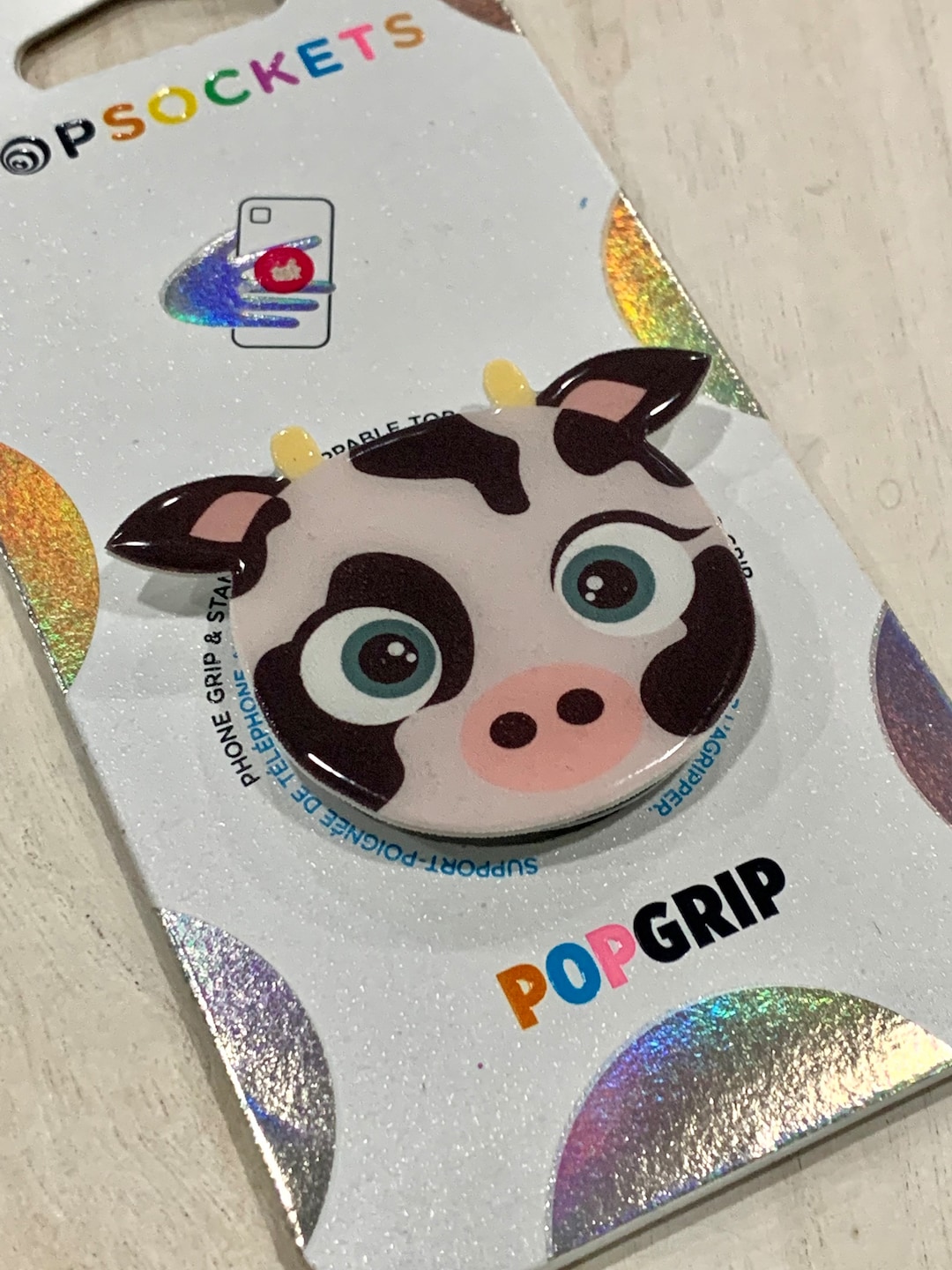 Cute Cow Pop Socket Kawaii Cow Griptok Kritter Haus Brand - Etsy