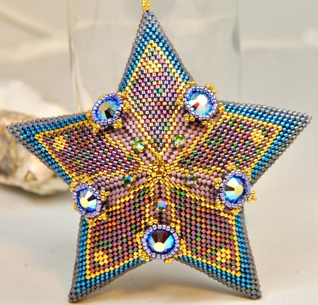 Peyote Star Beading Kit moroccan Evening by Agnieszka Watts, All Beads and Printed Photo ...