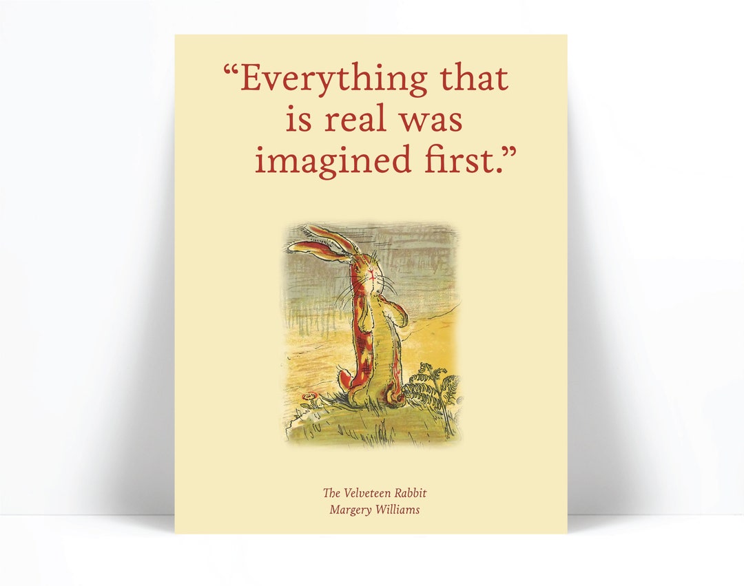 The Velveteen Rabbit by Margery Williams Quote Art Print - Kids Bedroom ...