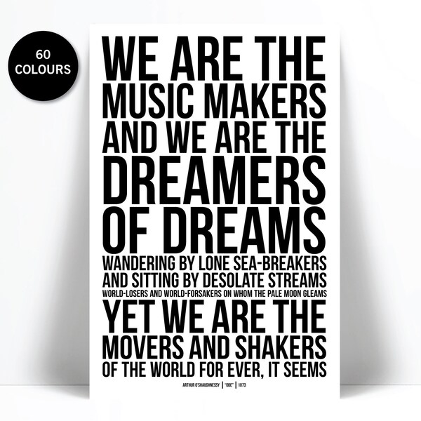 We Are the Music Makers - Etsy