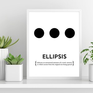 Ellipsis - Typographic Print - Punctuation Art Print - Graphic Designer ...