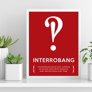Interrobang - Typographic Print - Punctuation Print - Graphic Designer ...