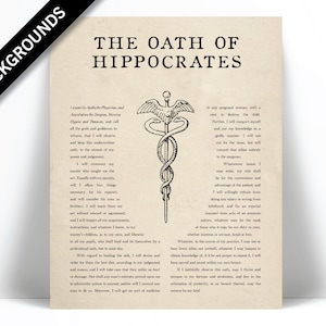 The Hippocratic Oath Art Print Hippocrates Medical Quote | Etsy