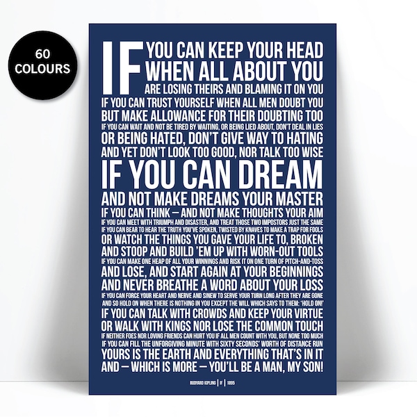 If Rudyard Kipling - Etsy