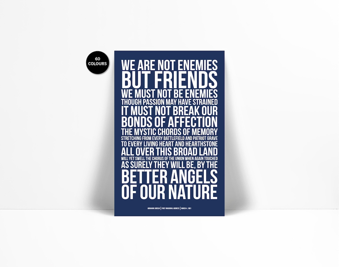 Abraham Lincoln Presidential Inaugural Speech Better Angels of Our ...