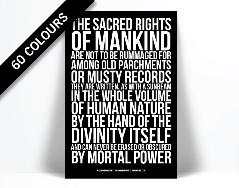 Alexander Hamilton Quote Art Print Hamilton Poster - Etsy