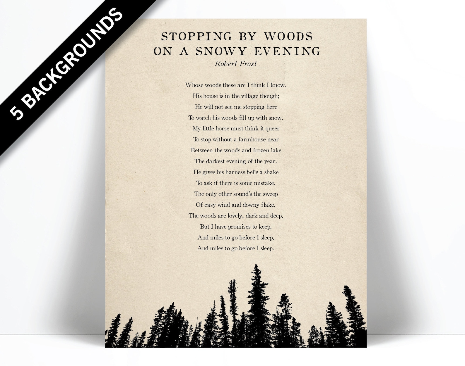 Stopping by Woods Robert on A Snowy Evening Art Print Miles | Etsy