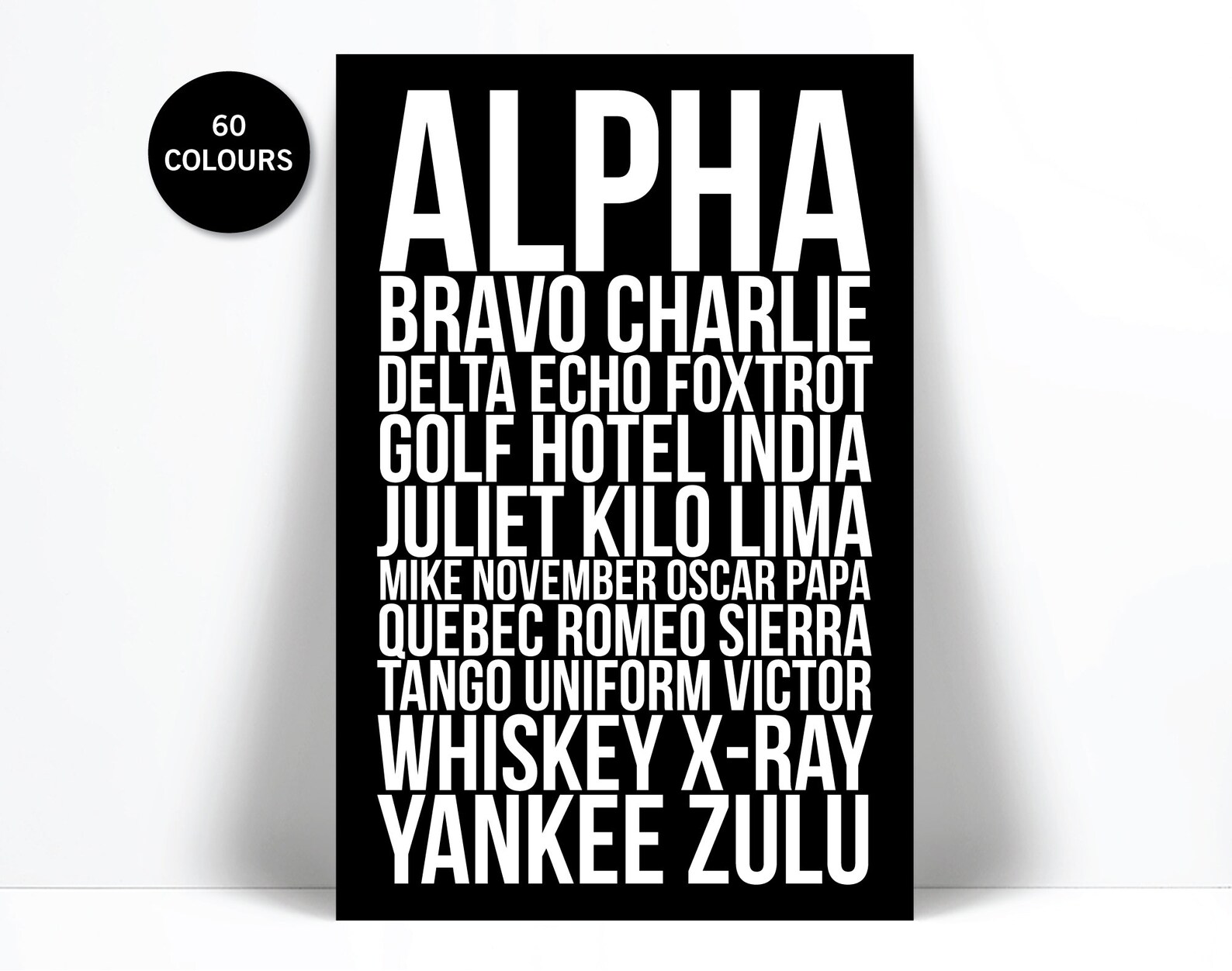 Alpha Bravo Charlie Art Print Phonetic Alphabet Poster - Etsy