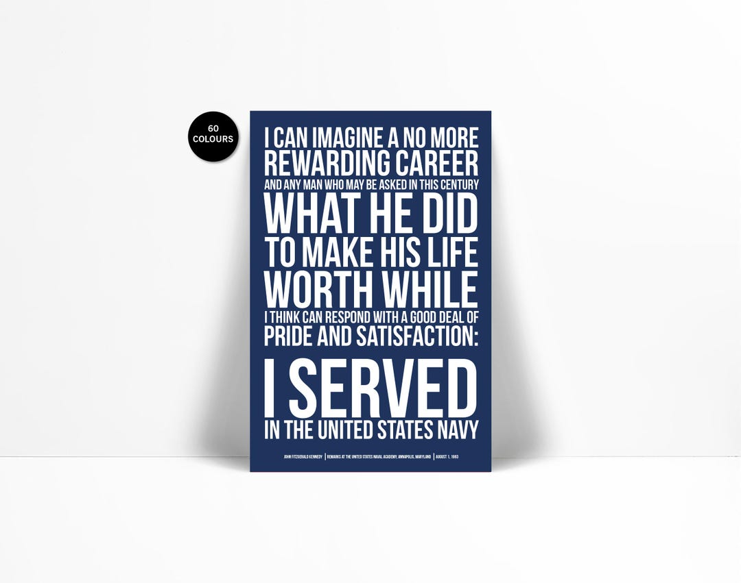 John Fitzgerald Kennedy US Navy Speech Art Print - JFK President Speech ...