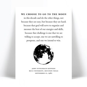 John Fitzgerald Kennedy Moon Landing Presidential Speech Art Print ...