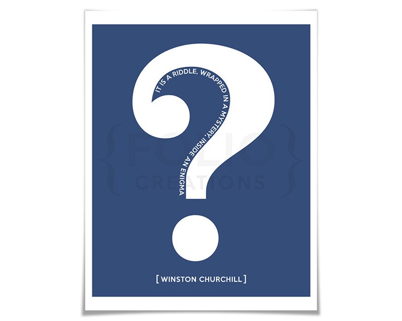 Riddle Wrapped in a Mystery Inside an Enigma Winston | Etsy