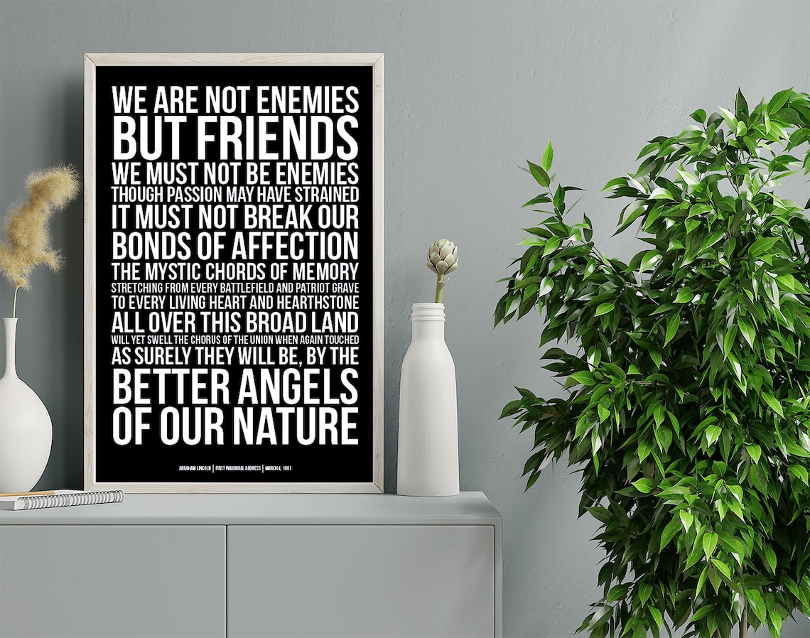 Abraham Lincoln Presidential Inaugural Speech Better Angels of Our ...