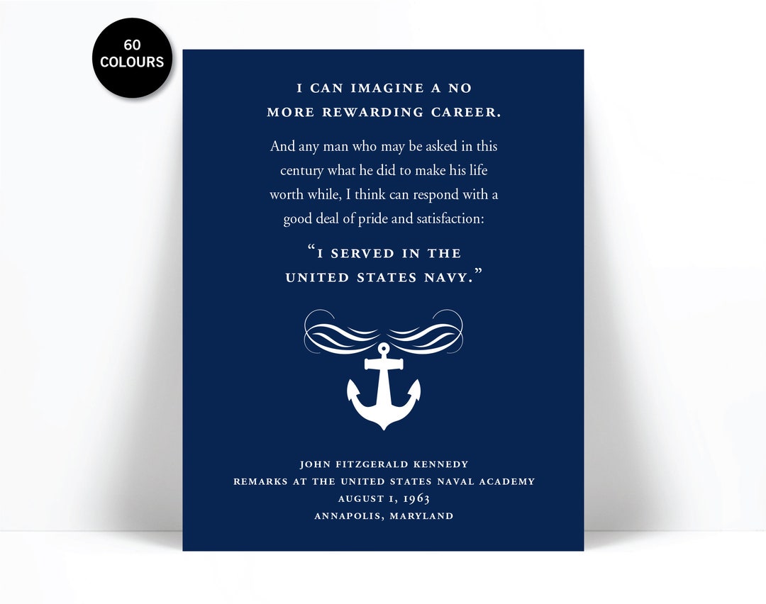 John Fitzgerald Kennedy US Navy Speech Art Print - JFK President Speech ...