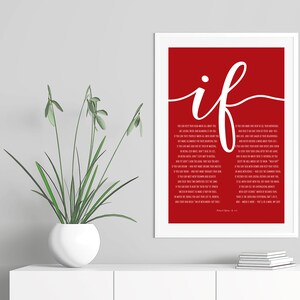 If by Rudyard Kipling - Poetry Quote Poster - Motivational Art ...