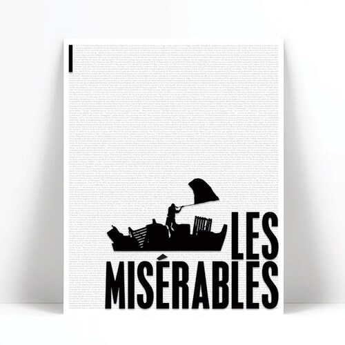 Les Misérables by Victor Hugo Library Card Art Print Book | Etsy