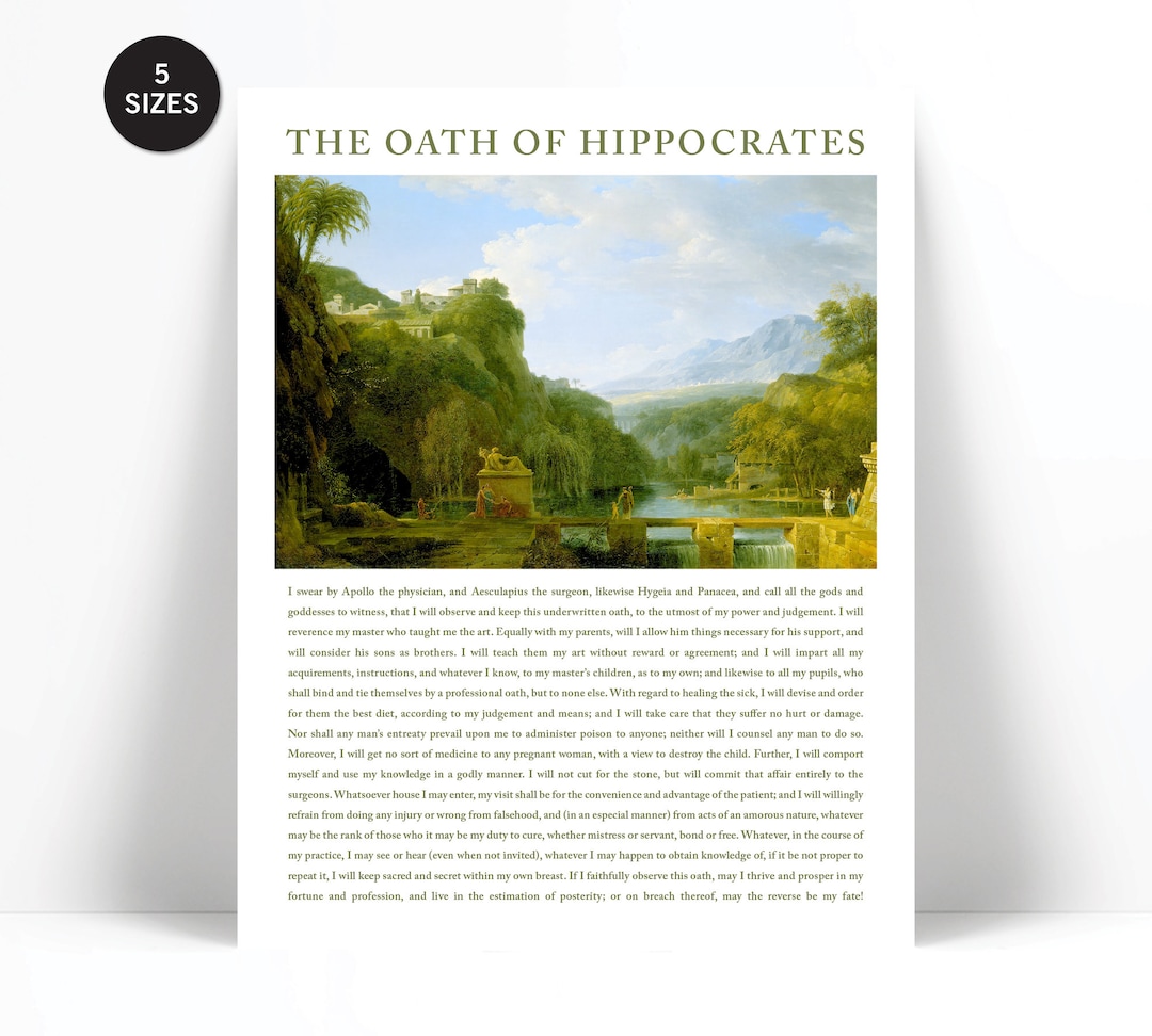 Hippocratic Oath Art Print - Hippocrates Poster Painting - Pierre-henri ...