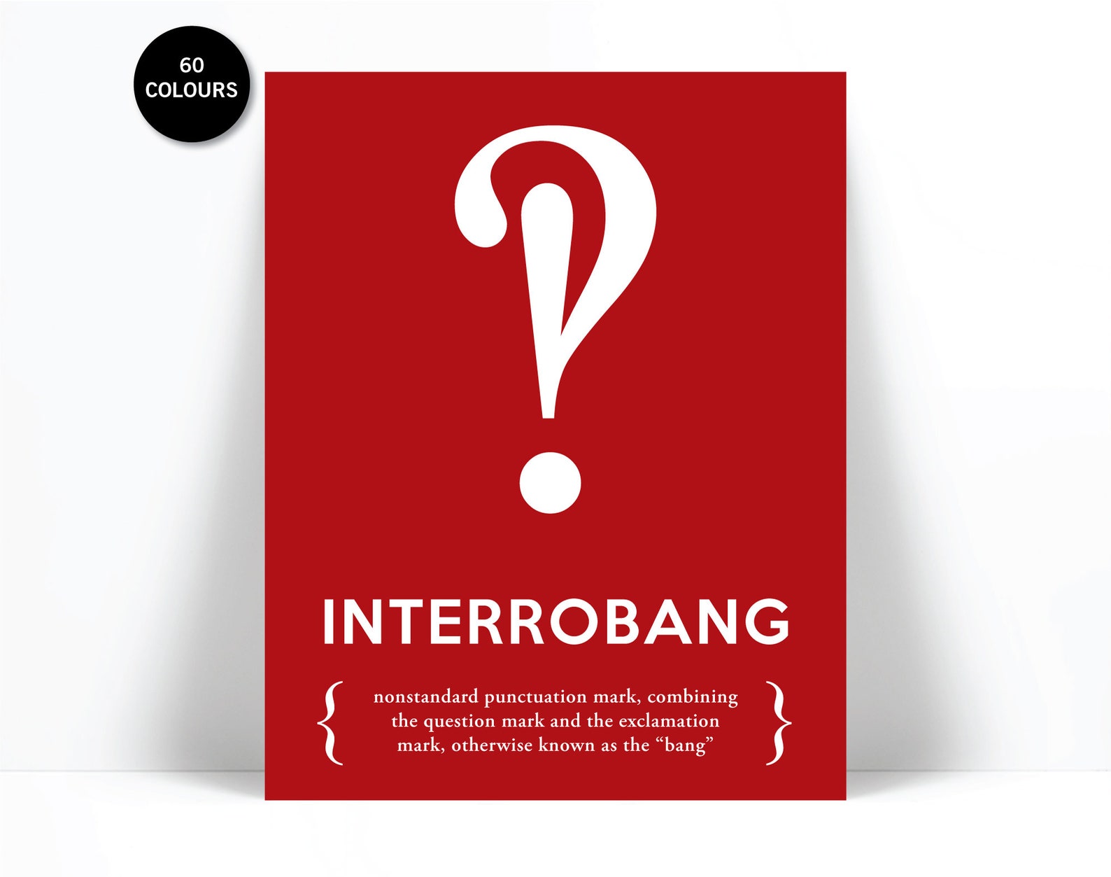 Interrobang Typographic Print Punctuation Print Graphic - Etsy