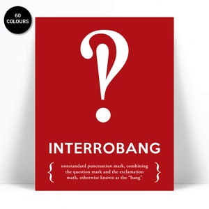 Interrobang - Typographic Print - Punctuation Print - Graphic Designer ...