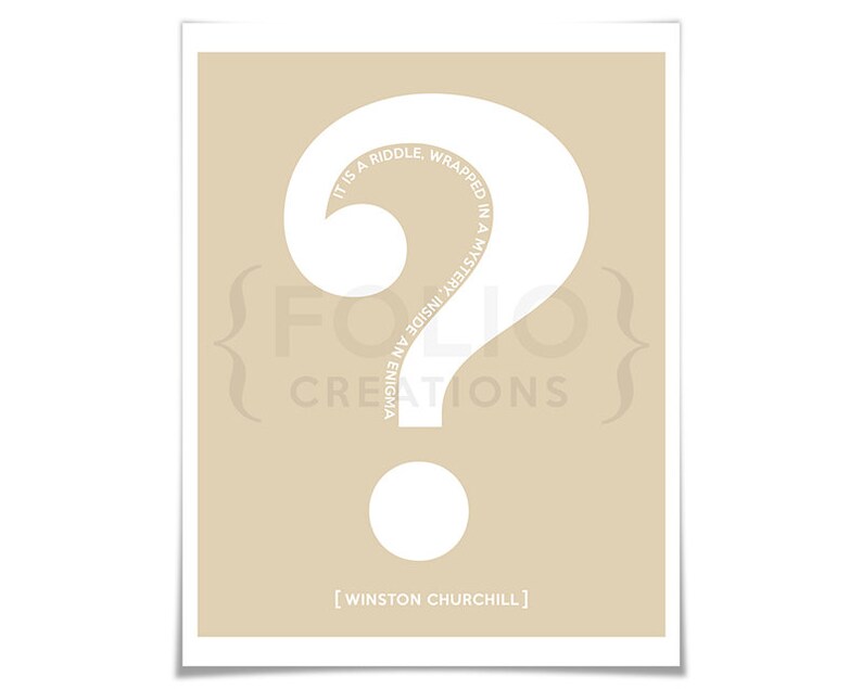 Riddle Wrapped in a Mystery Inside an Enigma Winston | Etsy