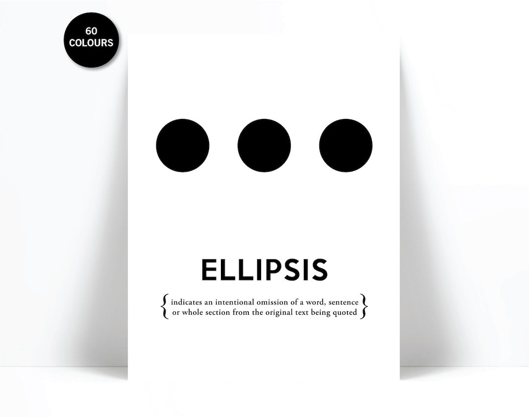 Ellipsis - Typographic Print - Punctuation Art Print - Graphic Designer ...