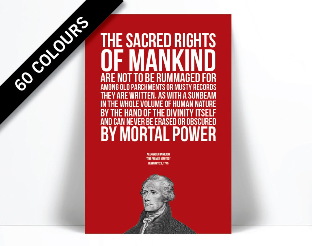 Alexander Hamilton Quote Art Print Hamilton Poster - Etsy