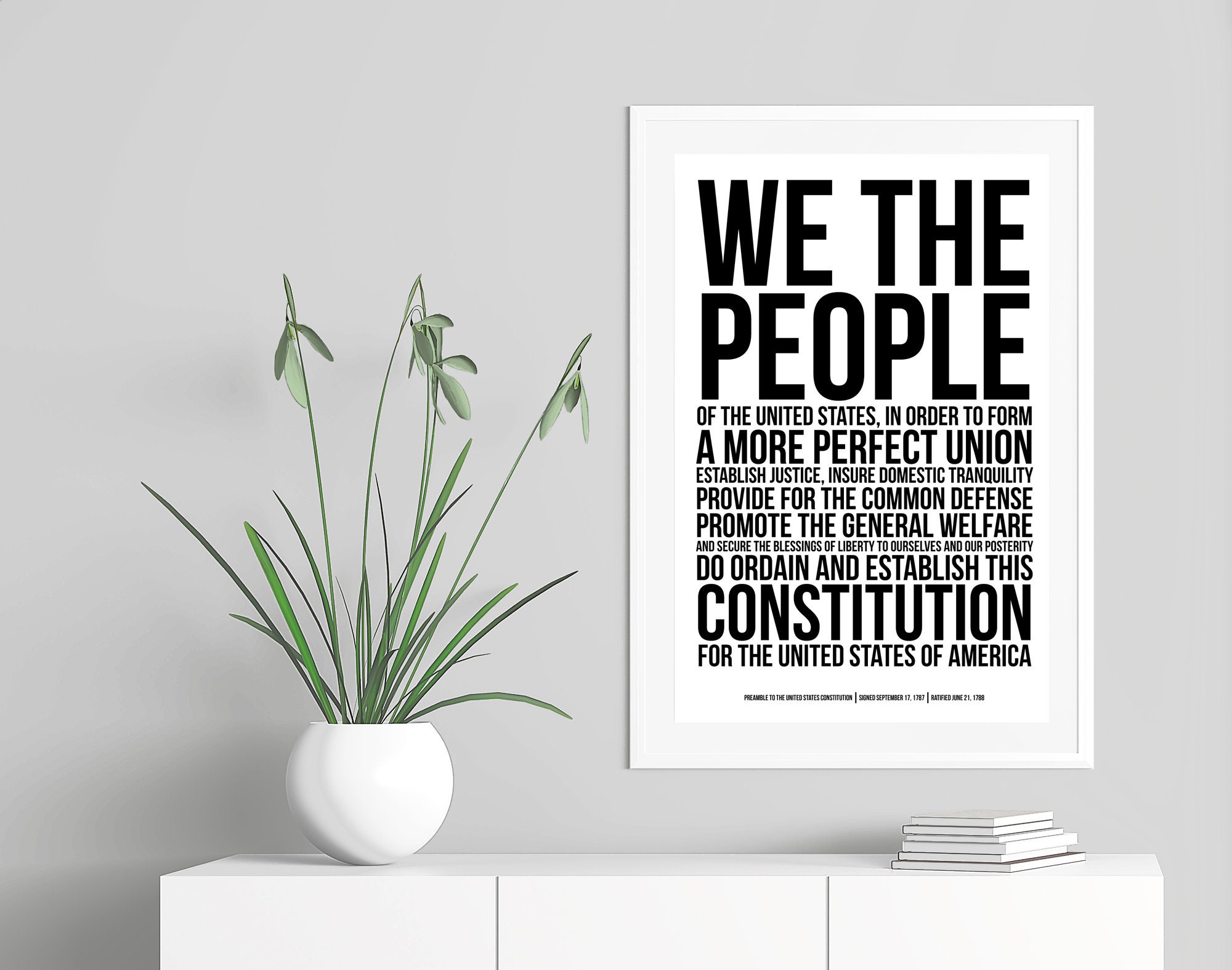 Preamble to the US Constitution Art Print - Political American History ...