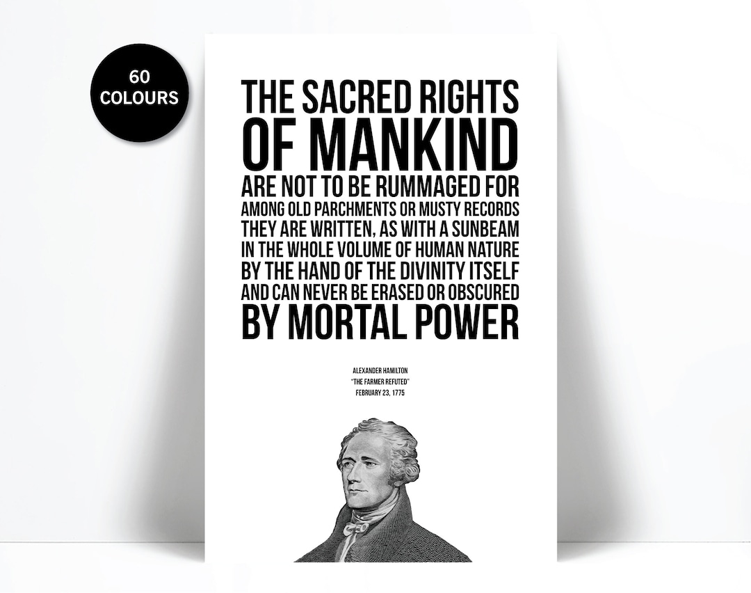 Alexander Hamilton Quote Art Print Hamilton Poster - Etsy