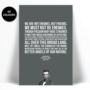 Abraham Lincoln Presidential Inaugural Speech Better Angels of Our ...