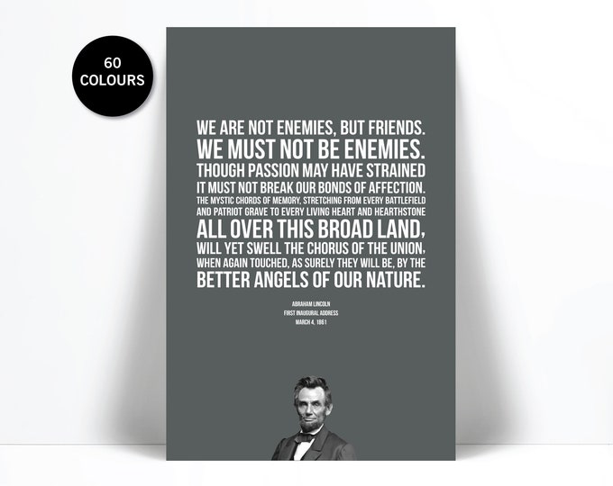 Abraham Lincoln Presidential Inaugural Speech Better Angels of Our ...