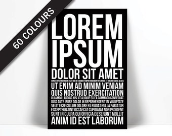 Lorem Ipsum Wall Art - Etsy