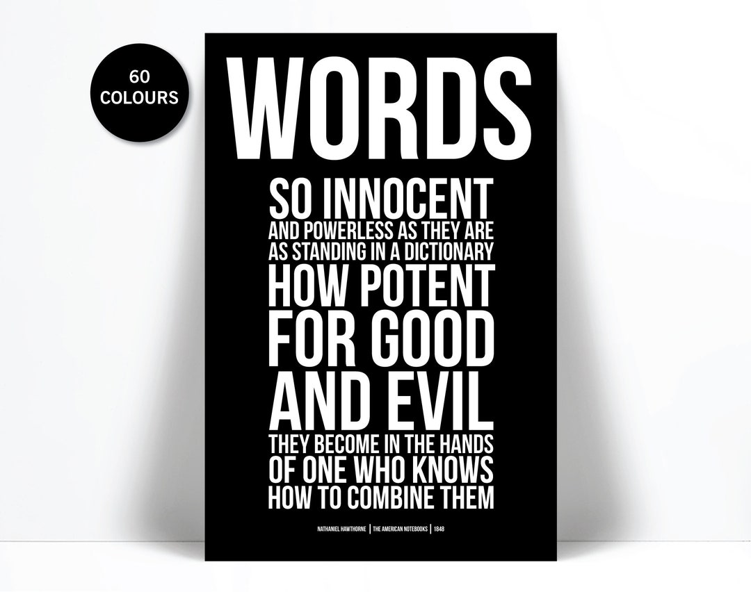 Nathaniel Hawthorn Quote Literary Art Print - Book Lover - Literature ...