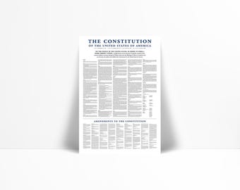 Bill of Rights Anchor Chart, 10 Amendments Poster, US Constitution ...