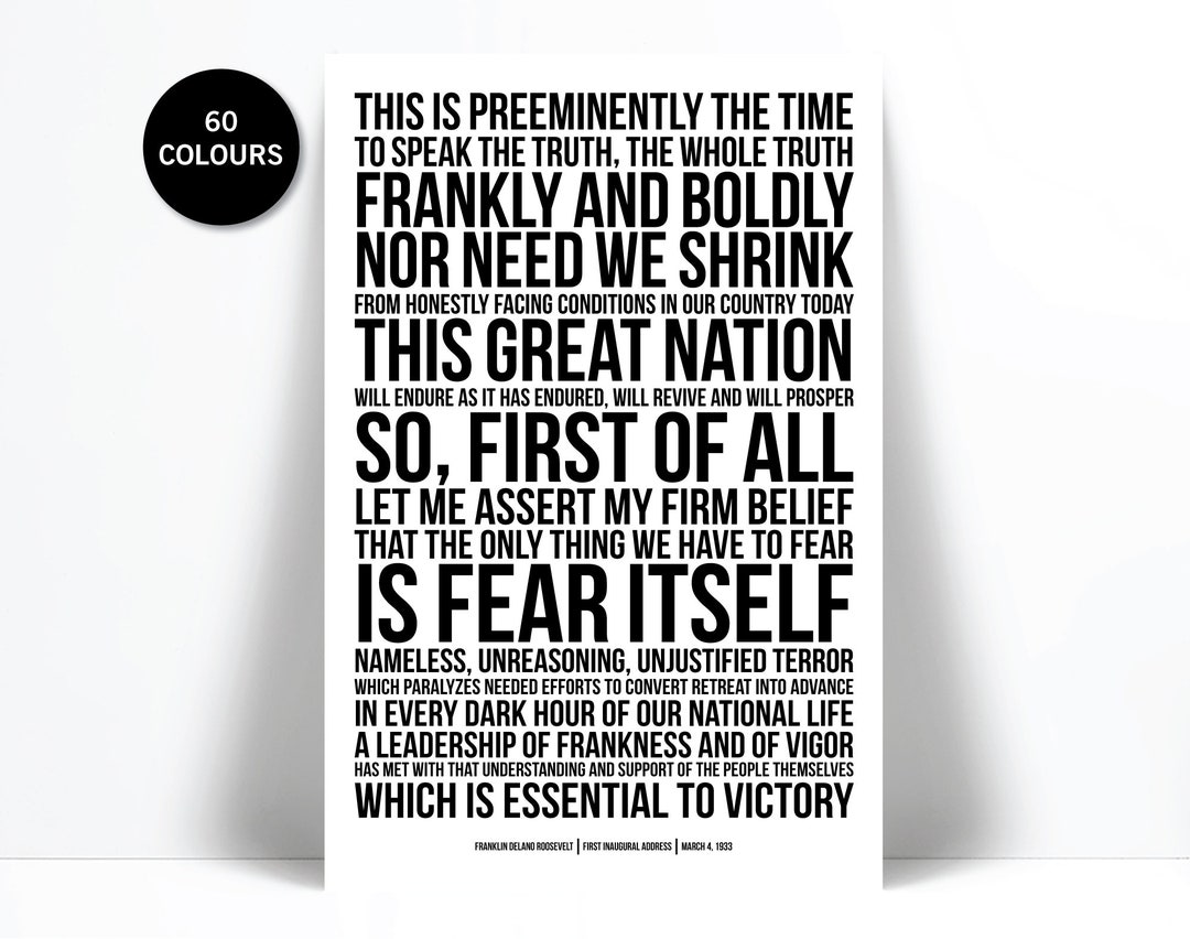 Franklin Delano Roosevelt - FDR Presidential Inaugural Speech - the ...