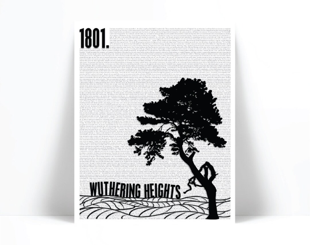 Wuthering Heights by Emily Brontë Art Print - Book Lovers Poster ...