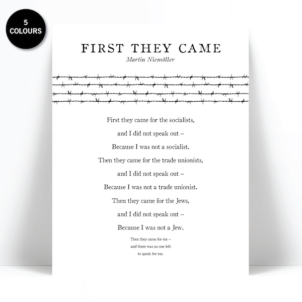 Martin Niemöller - Etsy