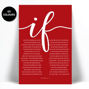 If by Rudyard Kipling - Poetry Quote Poster - Motivational Art ...