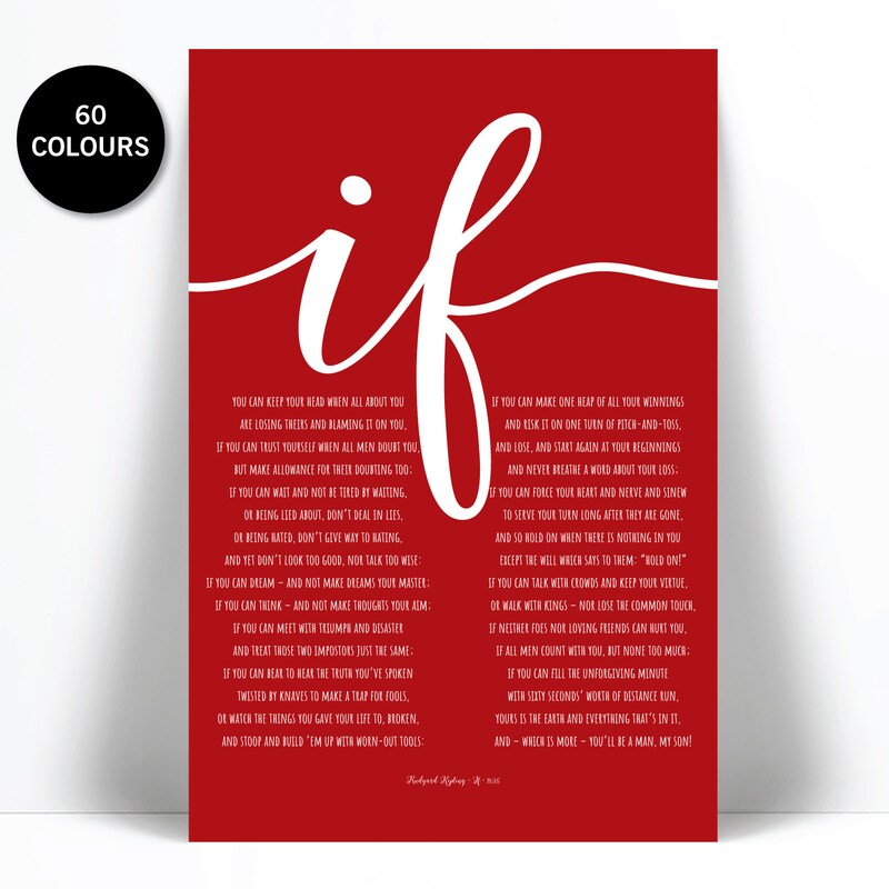 If Rudyard Kipling - Etsy