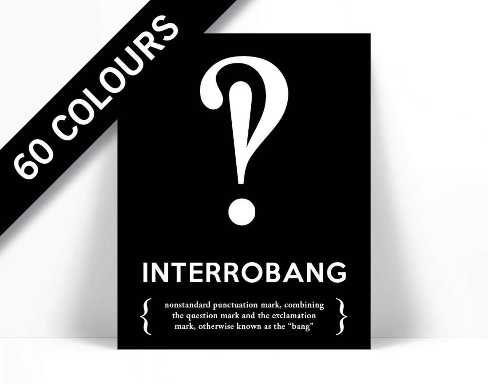 Interrobang Typographic Print Punctuation Print Graphic | Etsy