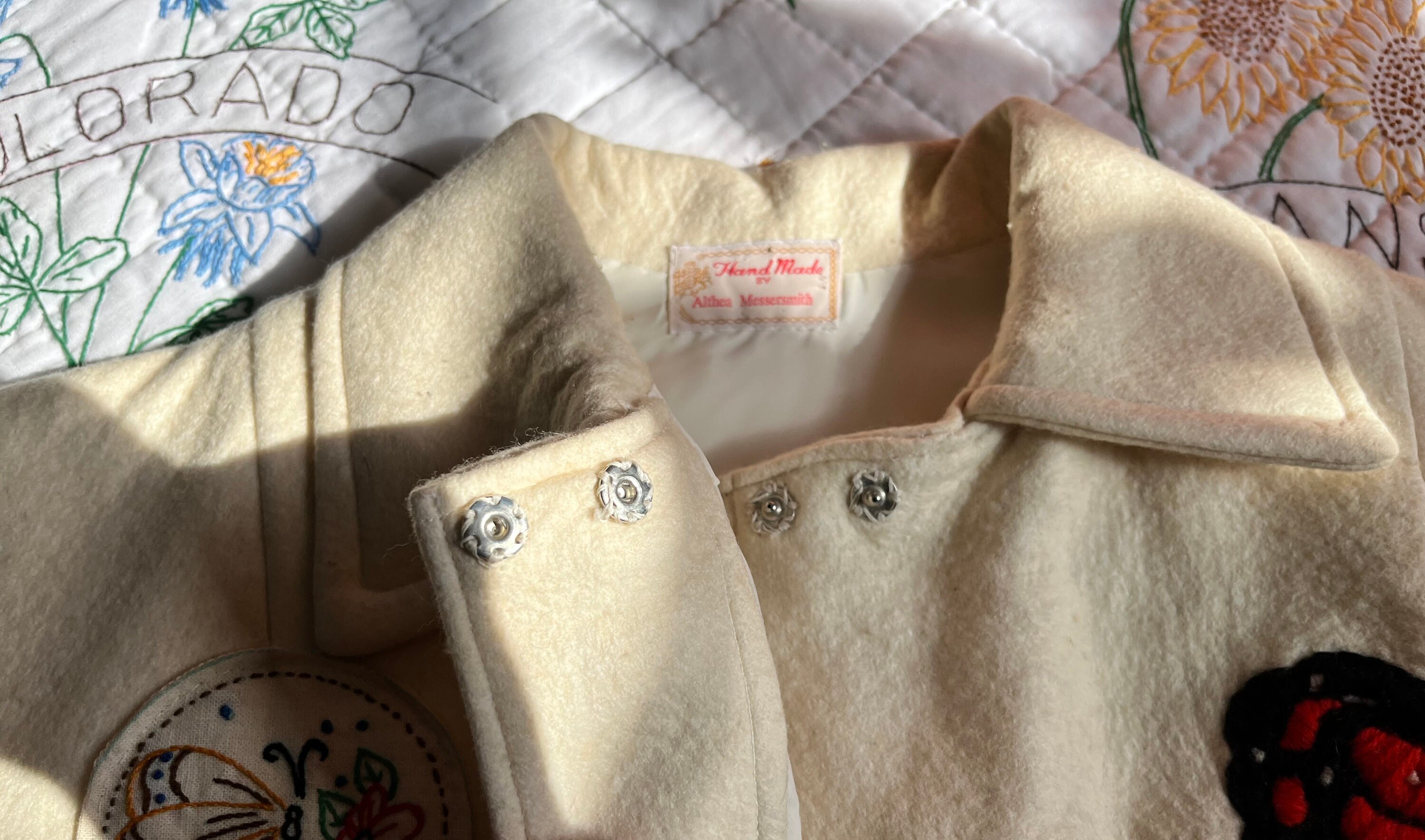 70s Handmade Hand Embroidered Butterfly Jacket With Added - Etsy